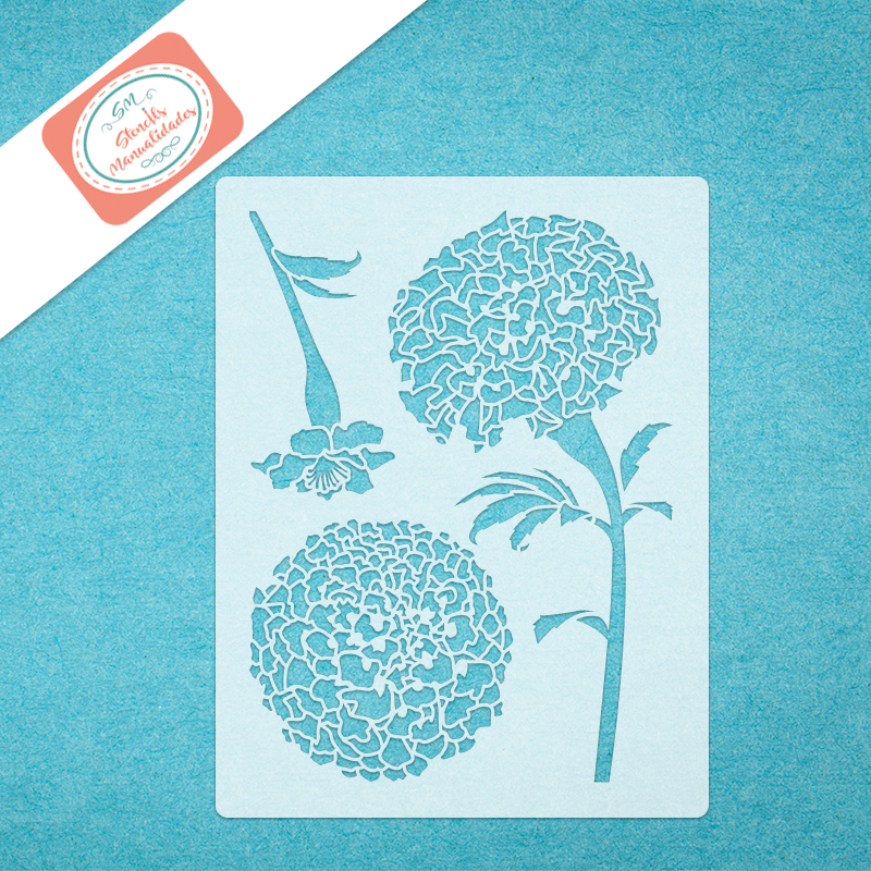 Plantilla Para Manualidades -Stencil Cempasúchiles – SD Stencils ...