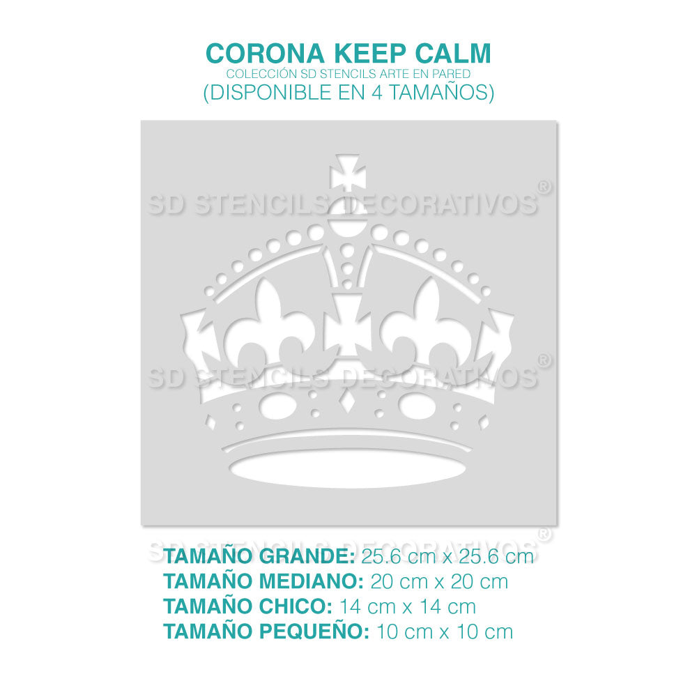 CORONA KEEP CALM -Stencil, plantilla decorativa para pintar – SD ...