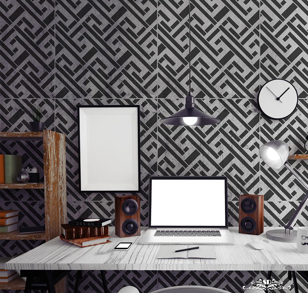 MAZE- Stencil, plantilla decorativa para pintar – SD Stencils Decorativos