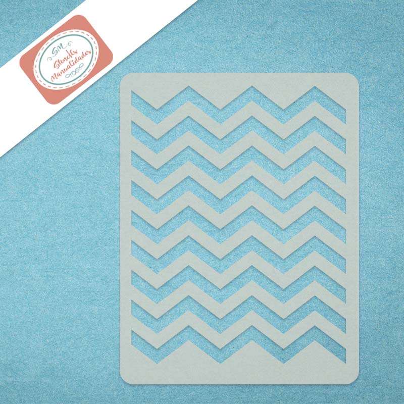 ZIG- ZAG MANUALIDADES -Stencil, plantilla decorativa – SD Stencils ...